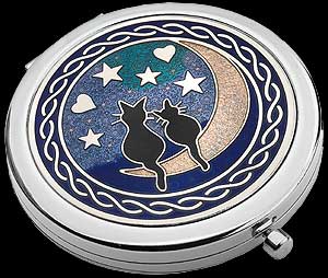 Cats on Moon Compact Mirror in Cats design to buy online from Celtic ...