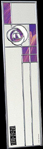 Mauve Slimline Mirror in Rose and Lattice design to buy online from ...